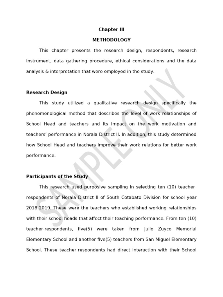 Sample Chapter III | PDF