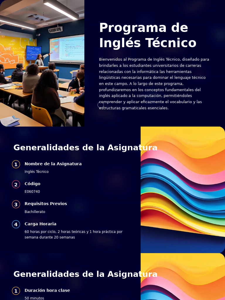 Programa de Ingles Tecnico | PDF
