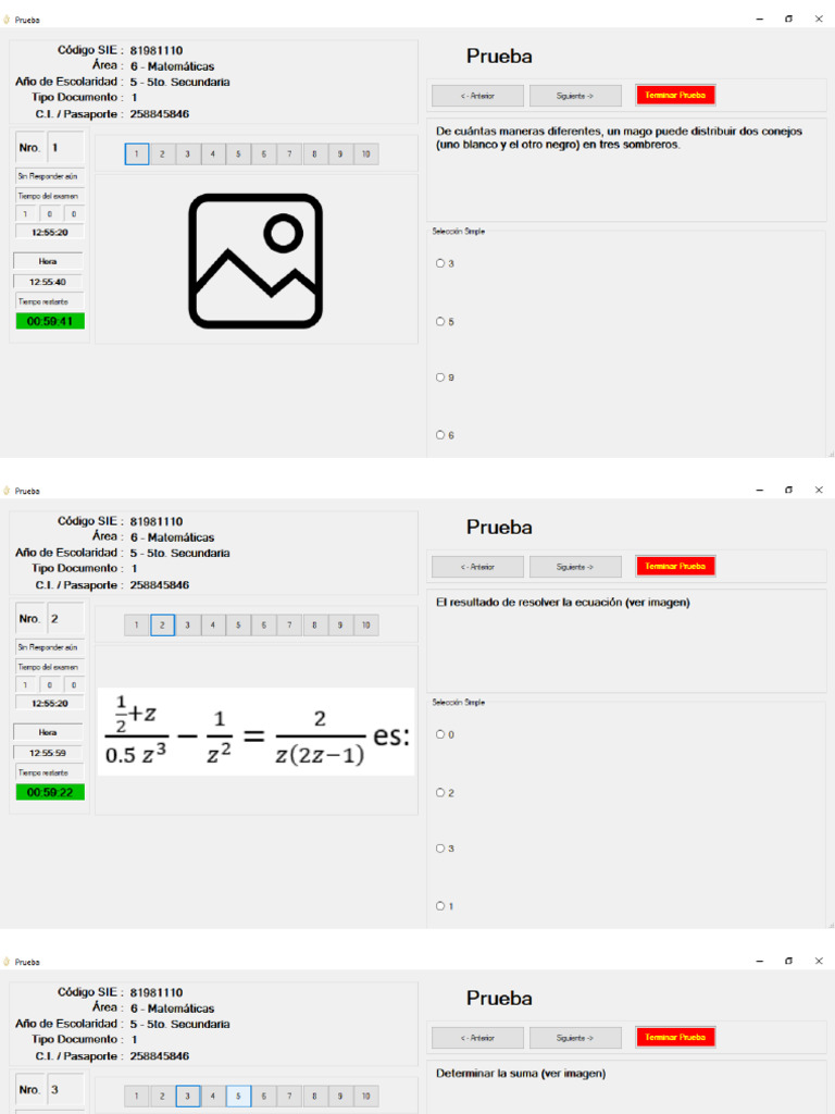 Prueba Mat 5to Sec | PDF