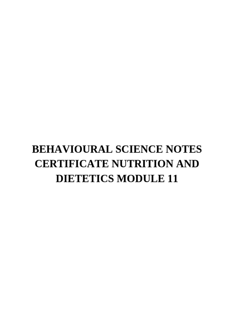 behavioral sciene notes (2) | PDF