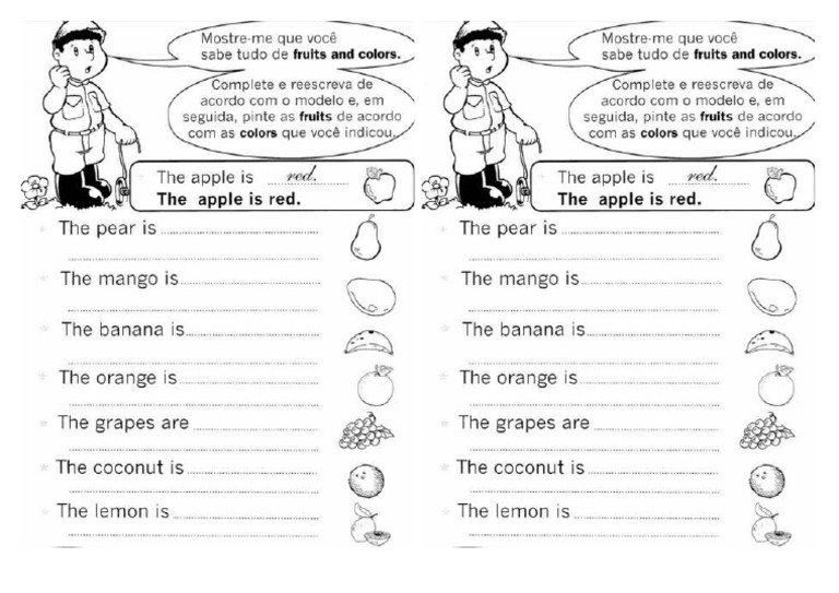 Atividades de Frutas - 2º Anos - 23 de Setembro | PDF