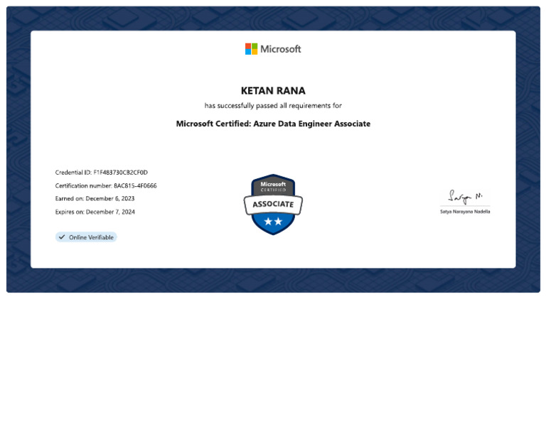 DP-203 Azure Data Engineer Certificate | PDF