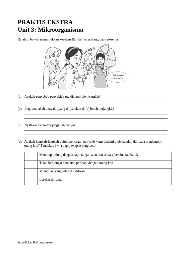 Praktis Ekstra Unit 3 (Struktur) | PDF