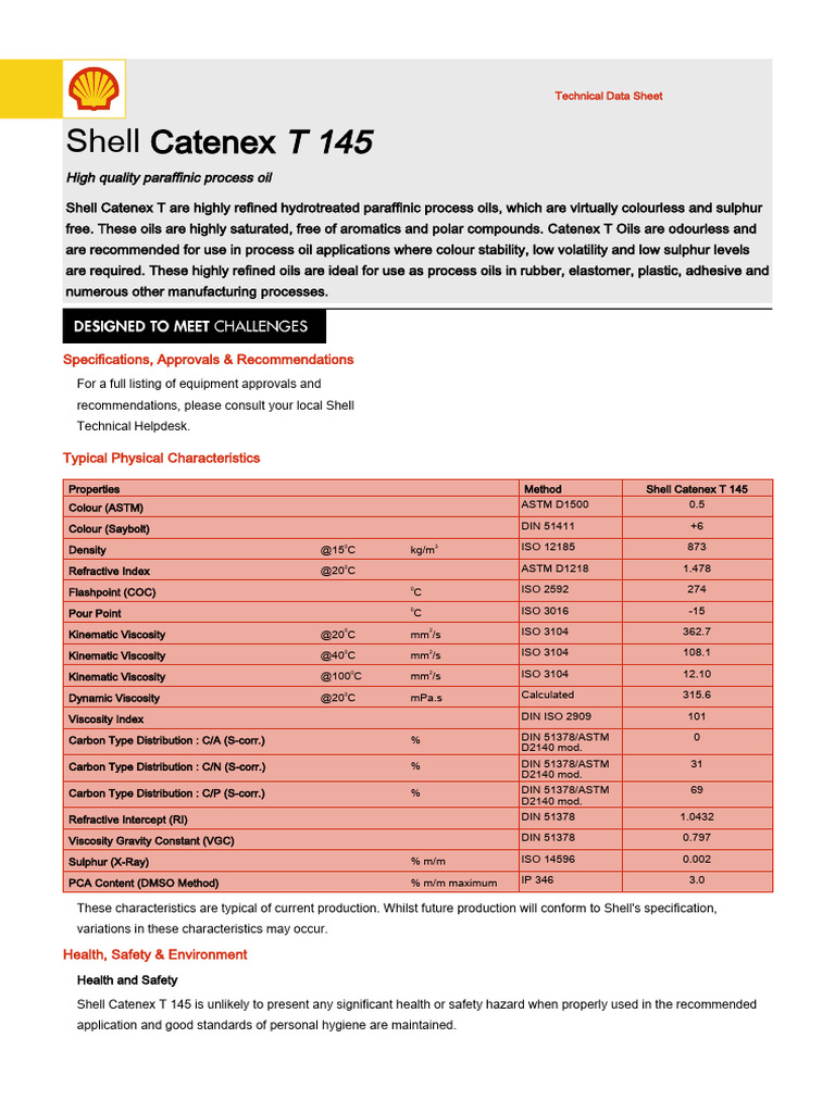 Shell Catenex T 145 | PDF
