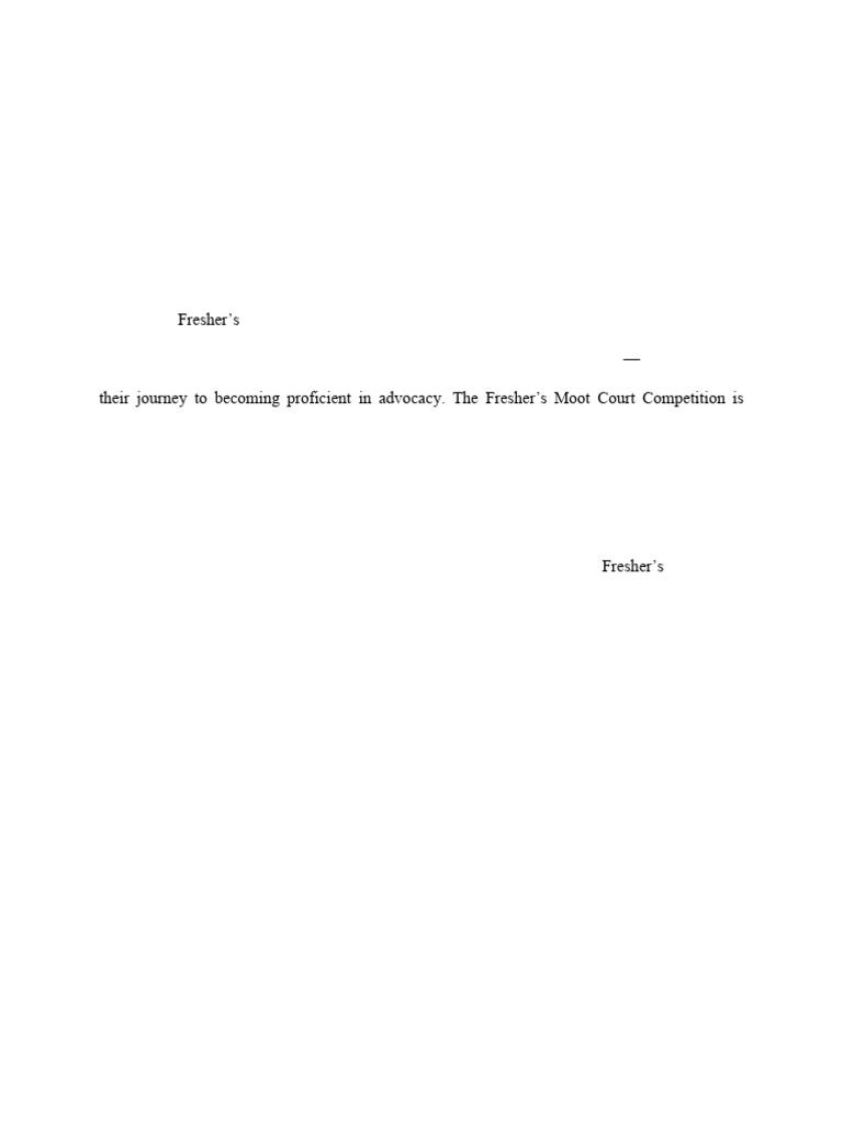 7th NaLC Freshers Moot Court Training Session | PDF