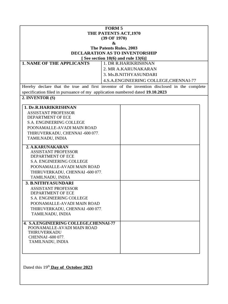 Form 5 | PDF