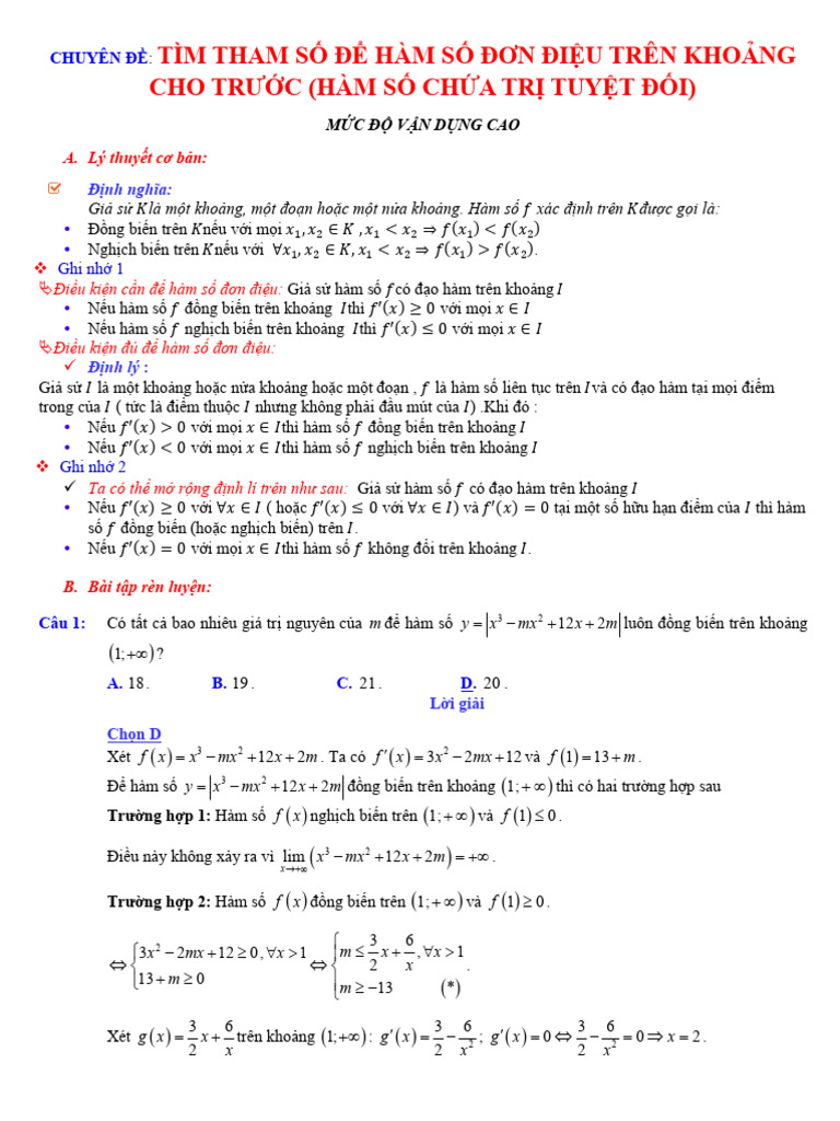 Chuyen de Van Dung Cao | PDF