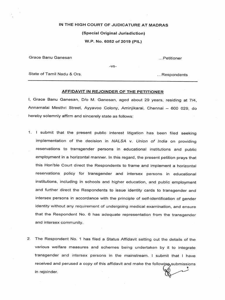 Rejoinder Executed Version | PDF