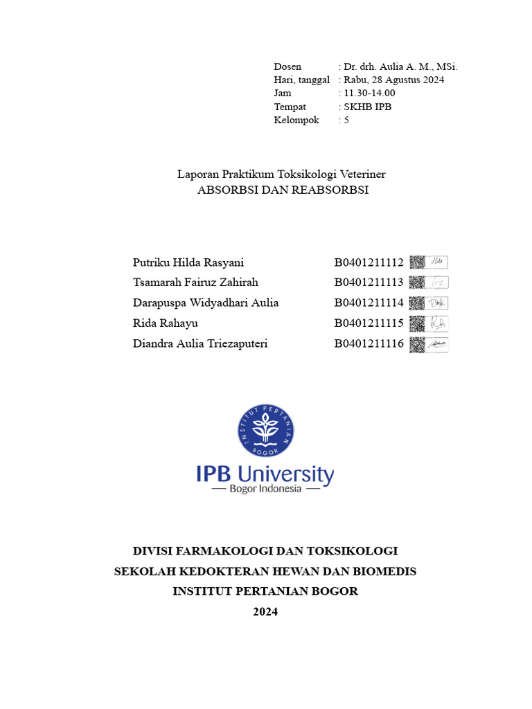 P3.5 - Toksikologi - Absorbsi Dan Reabsorbsi | PDF