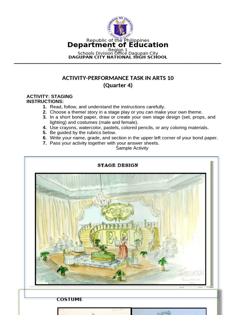 Arts Activity Performance Task Quarter 4 | PDF Arts Activity Performance Task Quarter 4 | PDF