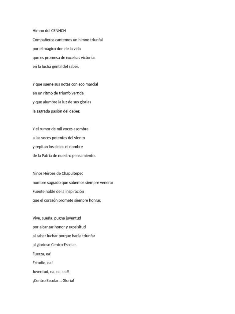 Himno Del CENHCH | PDF
