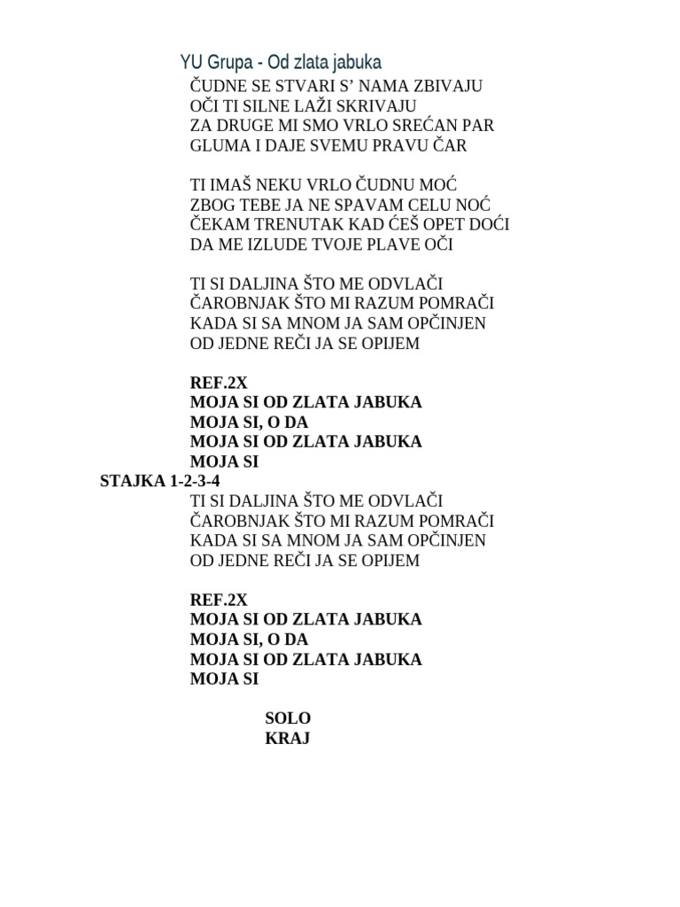 Od Zlata Jabuka | PDF