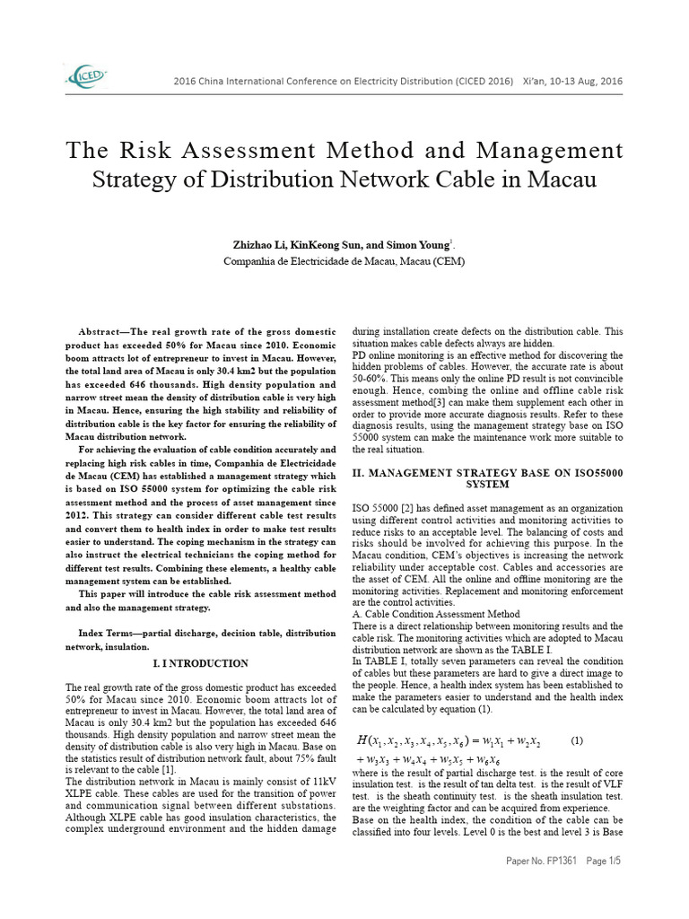 The Risk Assessment Method and Management Strategy of Distribution ...