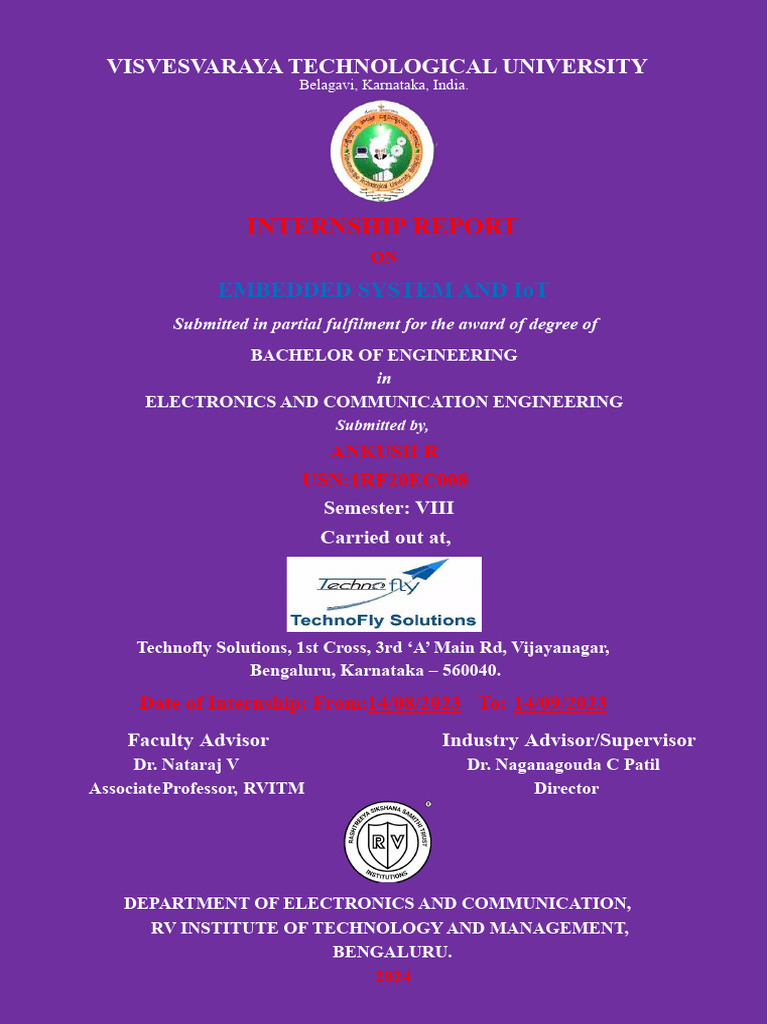 Ankush R - Final Report Internship | PDF