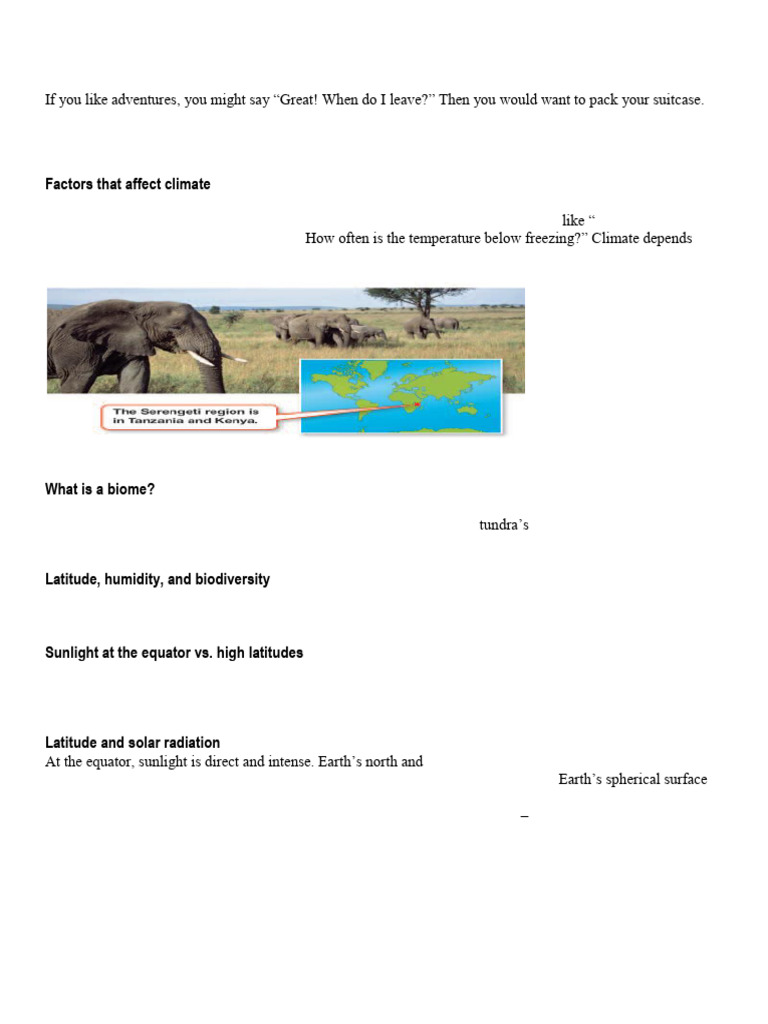 6.3 Climate and Biomes Reading | PDF