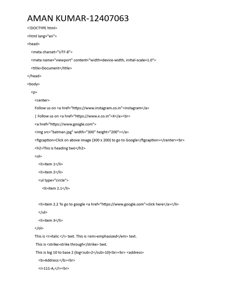 Aman Kumar Ca1 | PDF