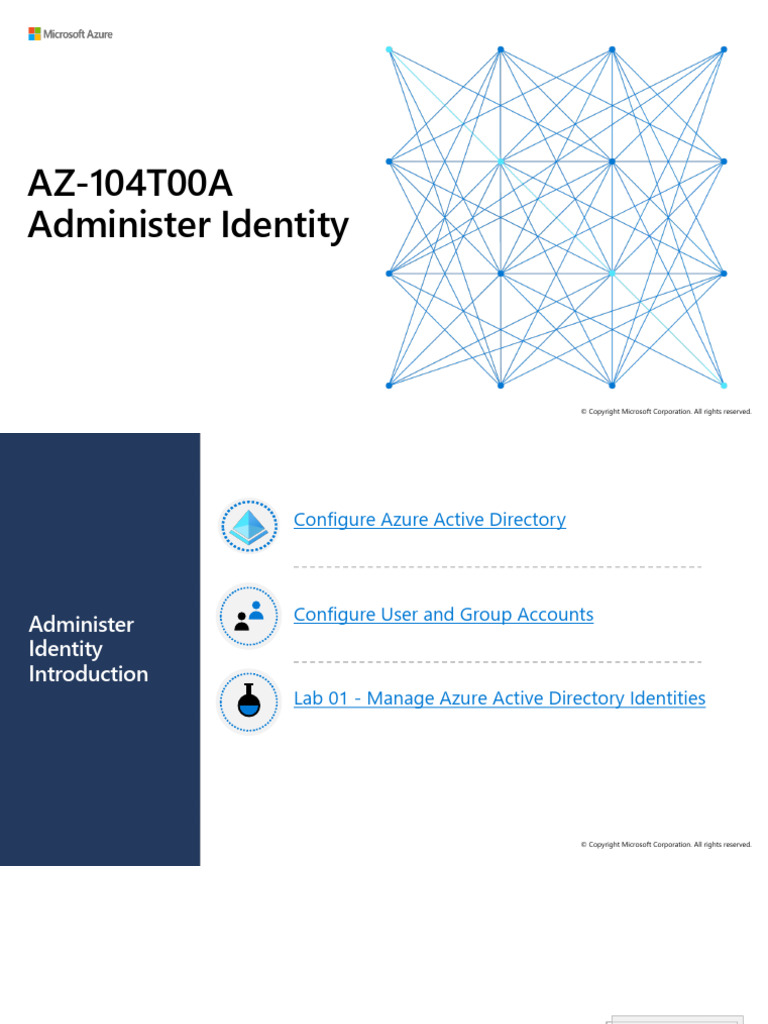 AZ 104T00A ENU PowerPoint - 01 | PDF