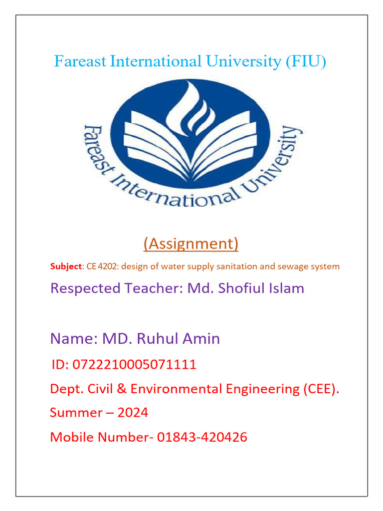 Design of Water Ruhul | PDF