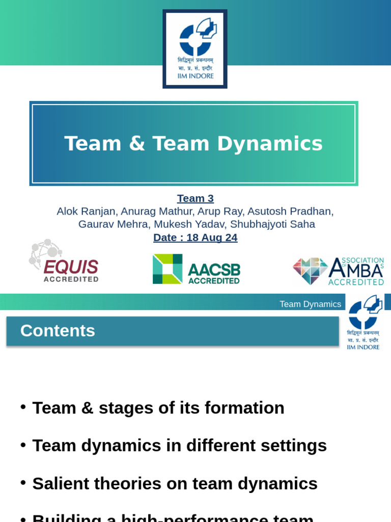 Team Dynamics | PDF