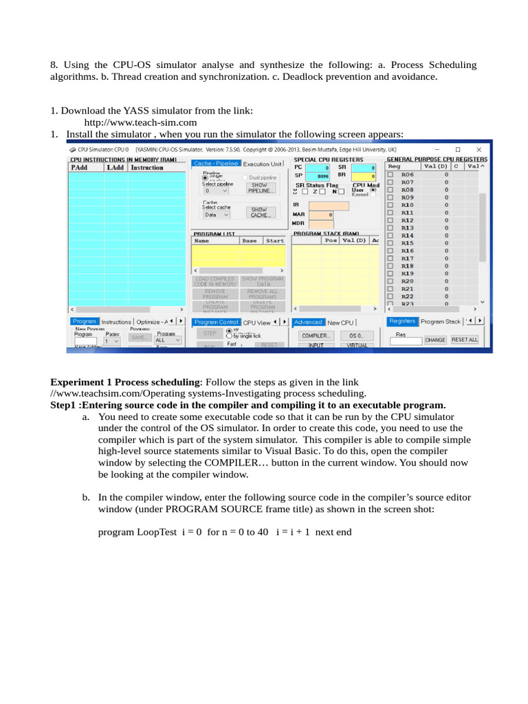 CPU_OS simulator manual_R2019 | PDF