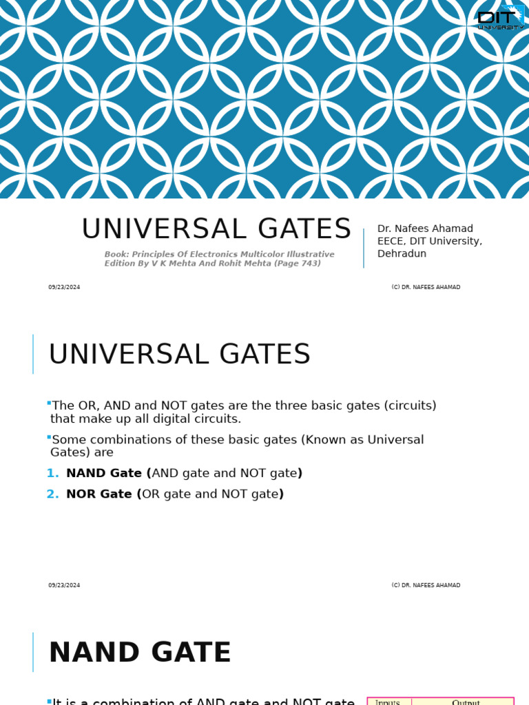 4 Universal Gates | PDF