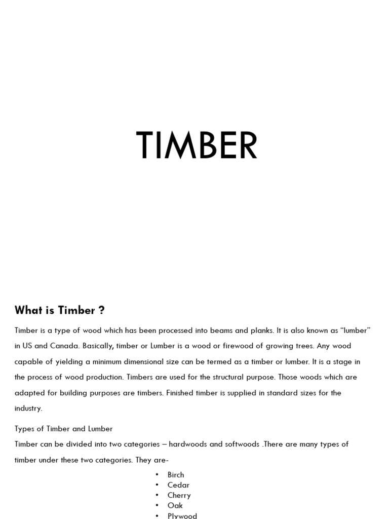 Timber | PDF