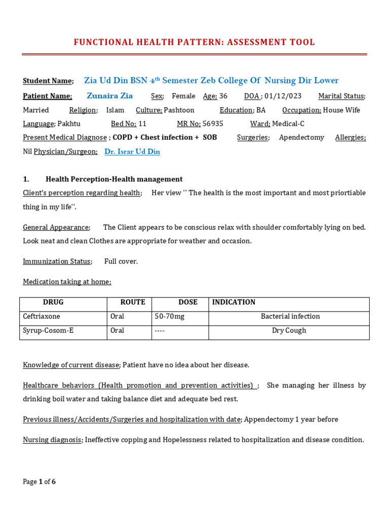 Filled FHP Form | PDF