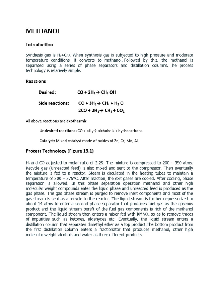 Prpe U-6 Methanol | PDF