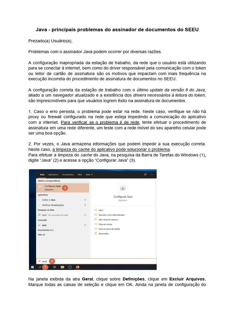 PDF 02 (MANUAL) Java - Principais Problemas | PDF