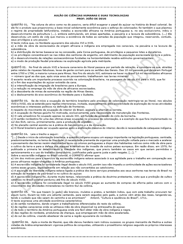 2° Aulão - Professor Arruda | PDF