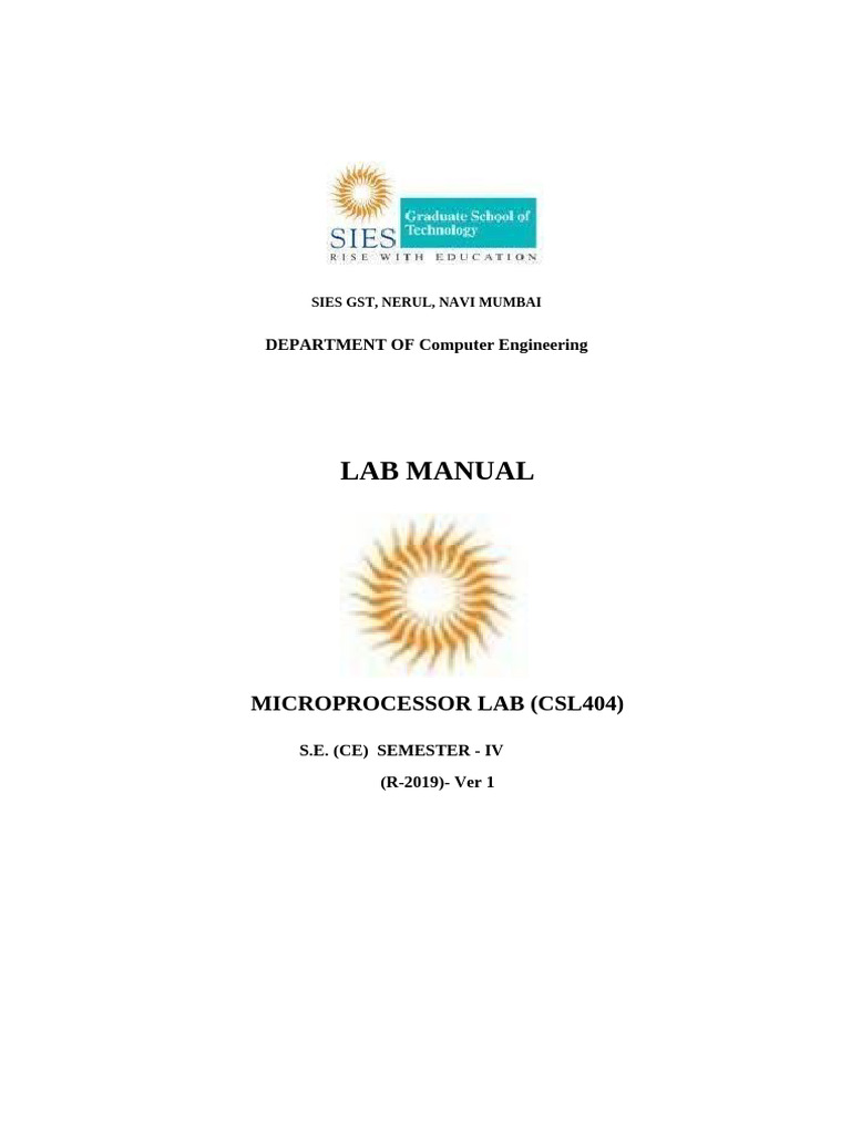 122a1052 MP Lab Manual | PDF