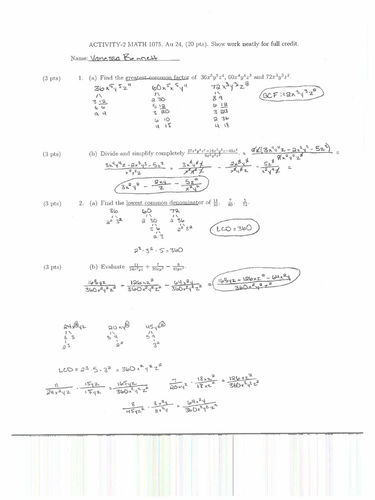 Math Quiz 2 | PDF