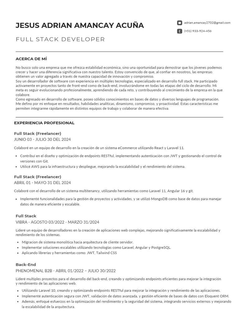 CV-Jesus-Amancay-Acuña | PDF