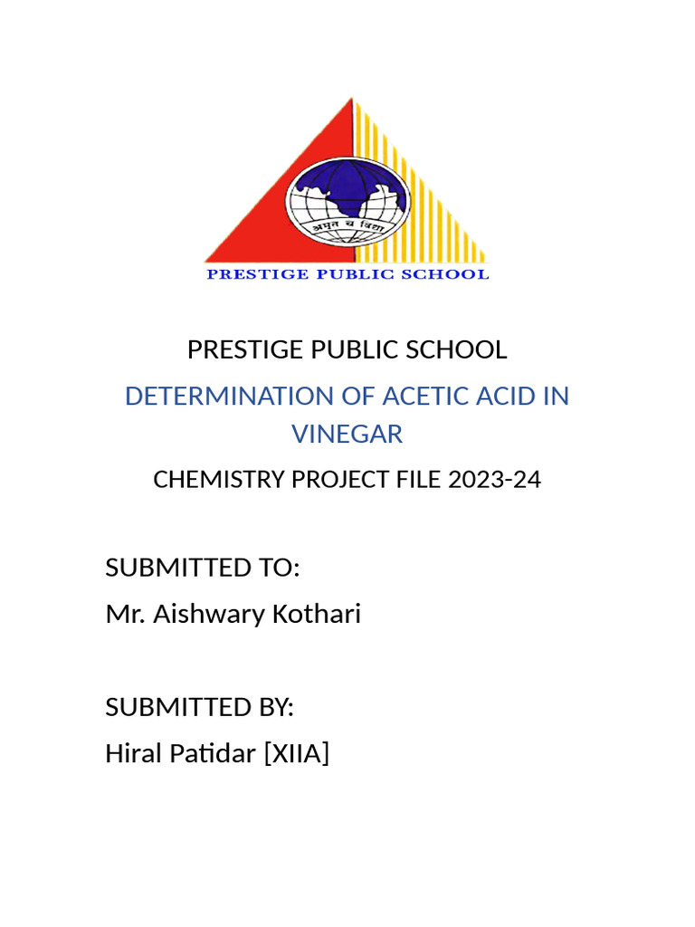Chem Project 12TH Final | PDF