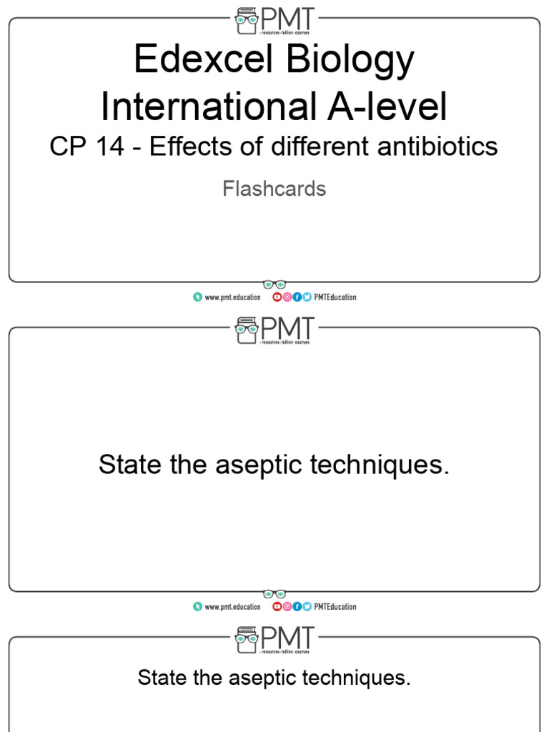Flashcards - CP 14 Effects of Different Antibiotics - Edexcel Biology ...