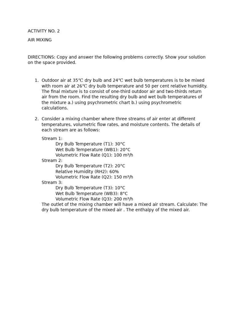 Activity No2 Air Mixing | PDF