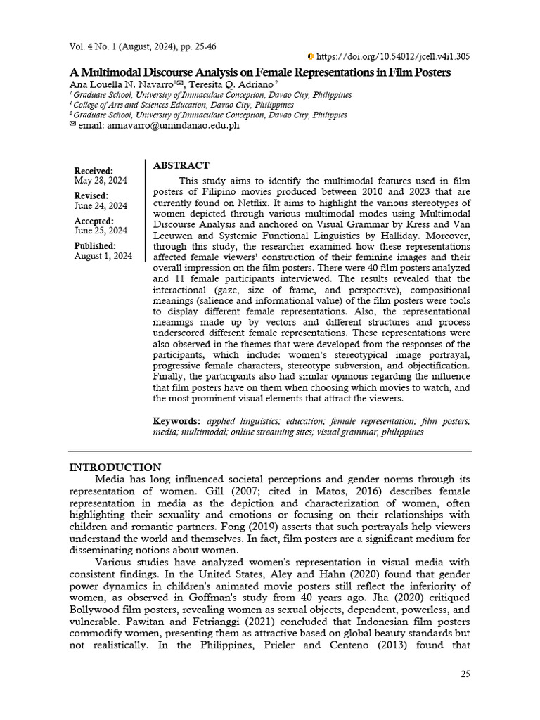 Multimodal Discourse Analysis on Female Representa | PDF