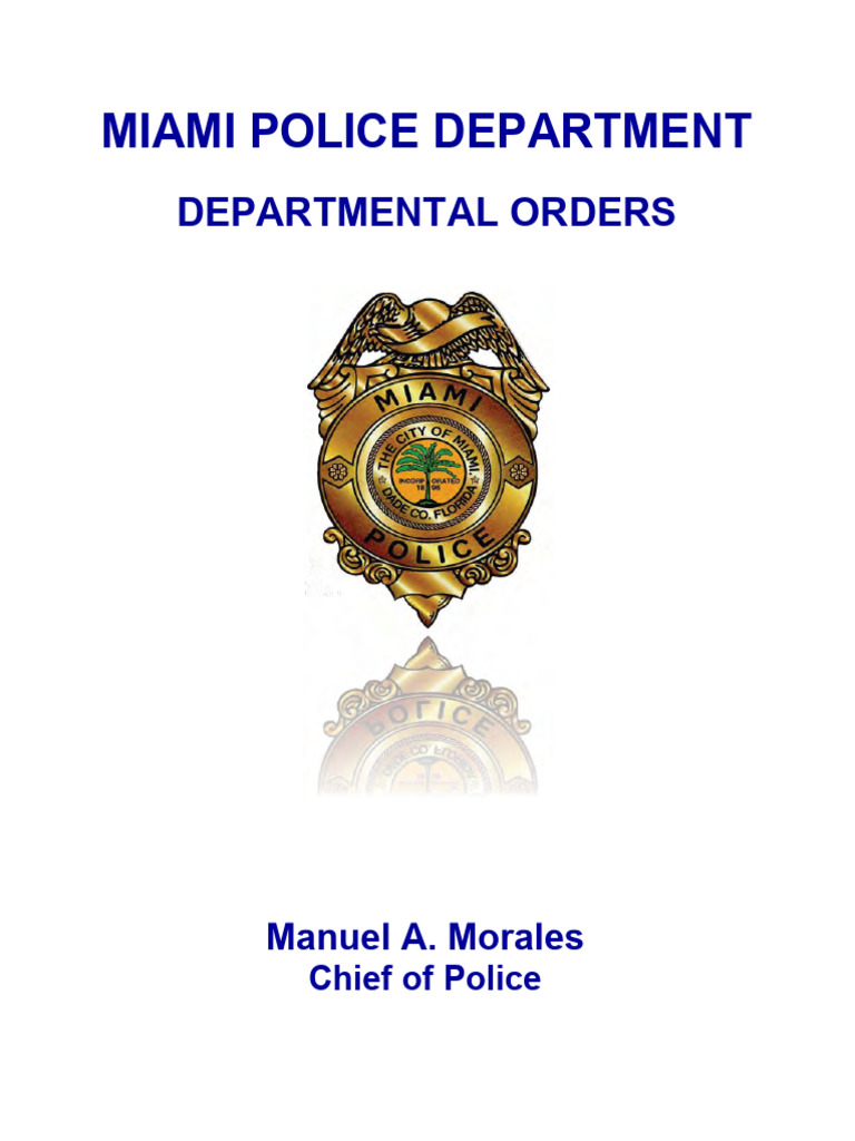 MPD Departmental Orders | PDF