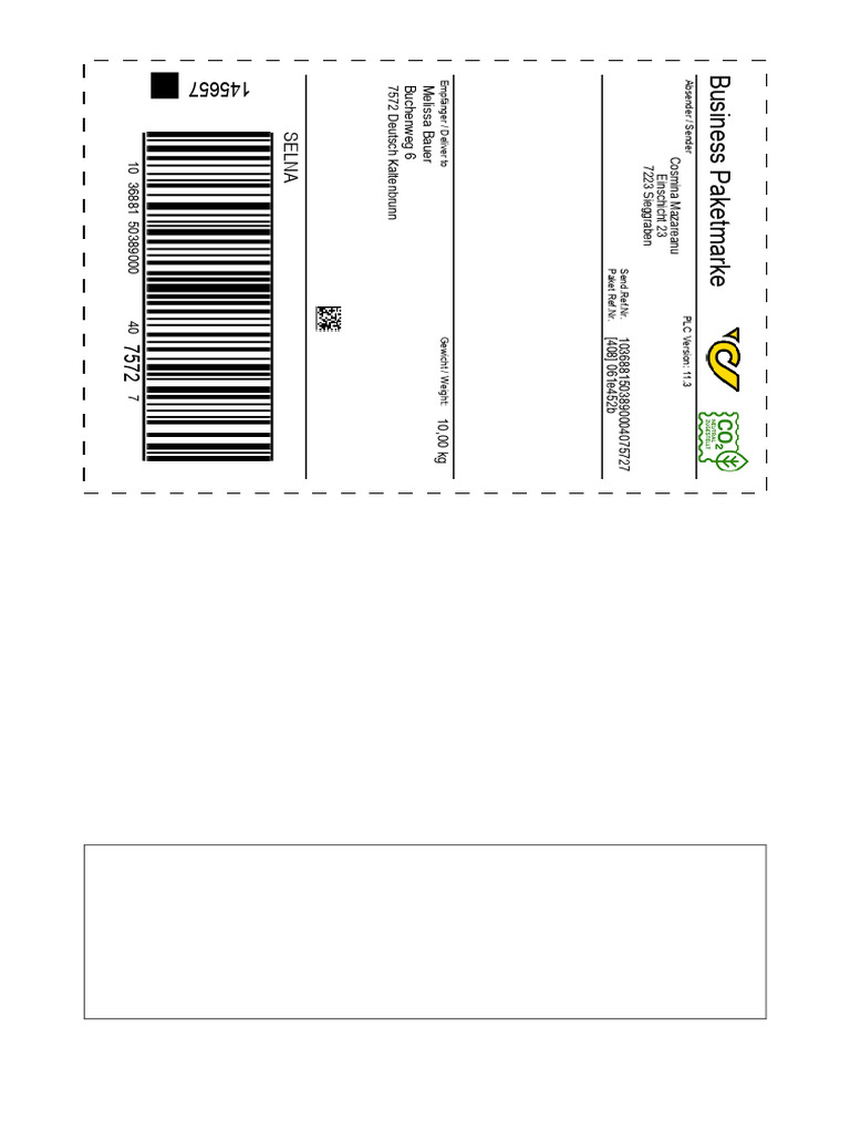 PayLivery Versandetikett 061e452b | PDF