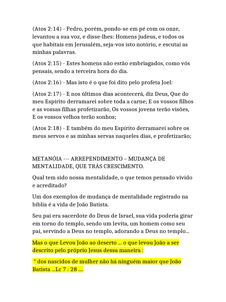 Atos 2 Metanoia | PDF
