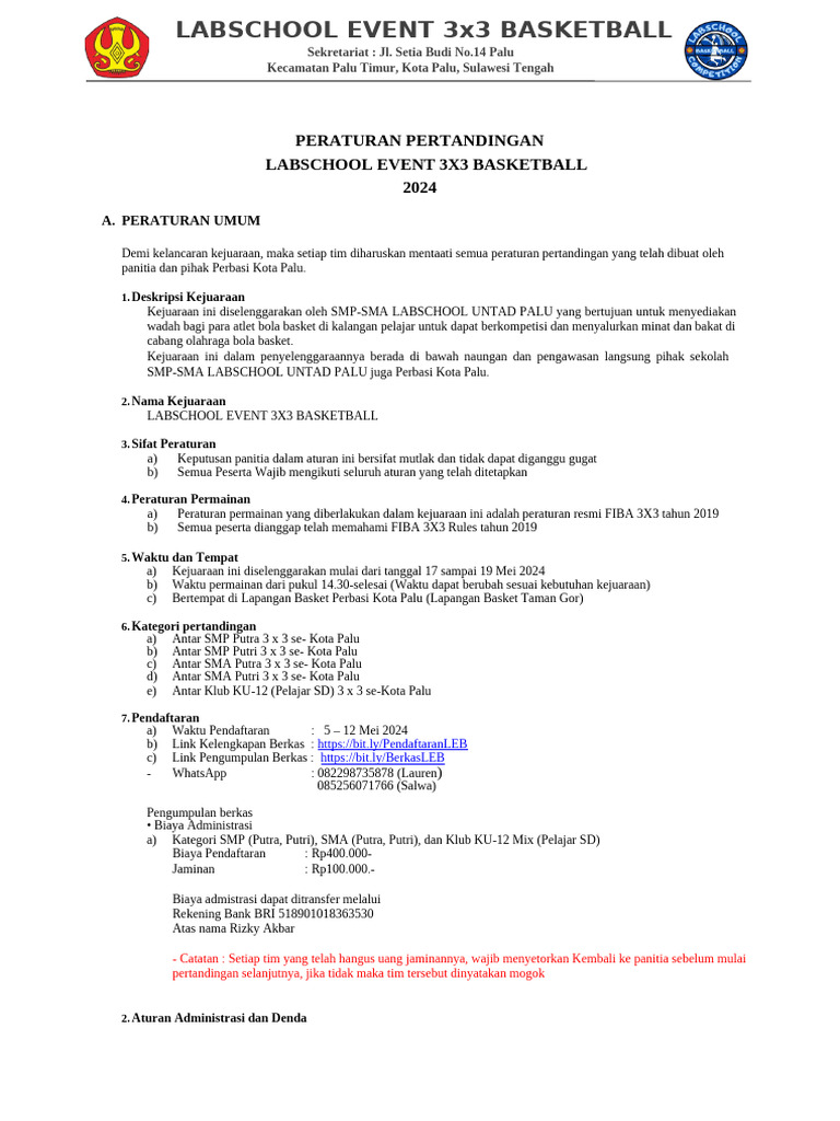 Peraturan Leb 2024 | PDF