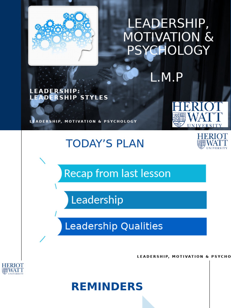 ADV LMP S1 W1b Leadership Styles | PDF