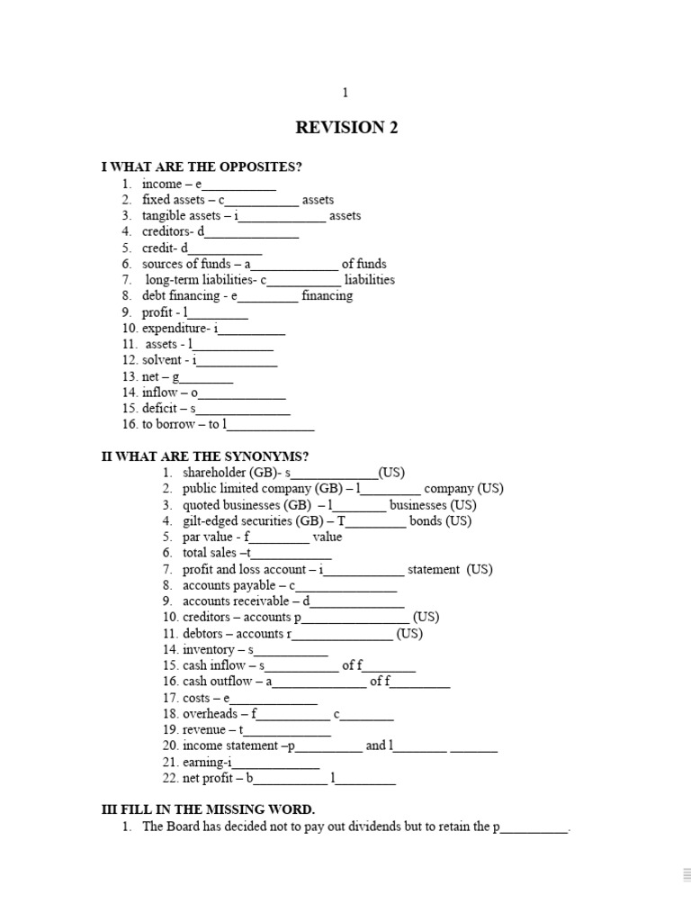 Eng revision 2 | PDF