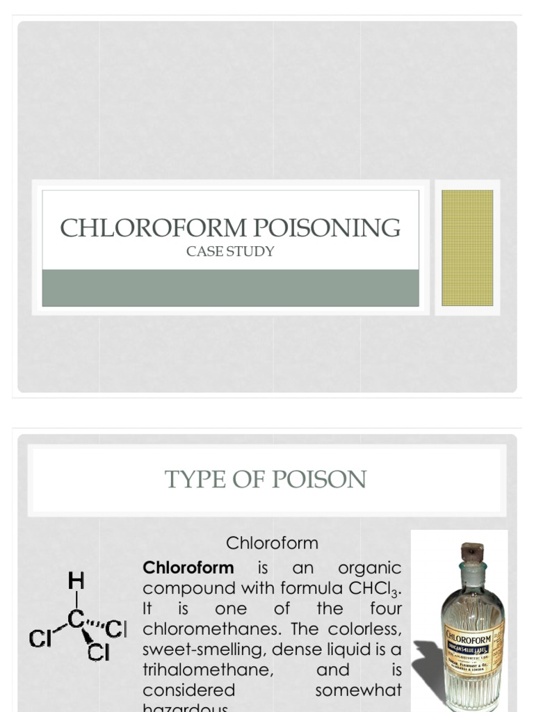 Chloroform Poisoning | PDF | Science & Mathematics