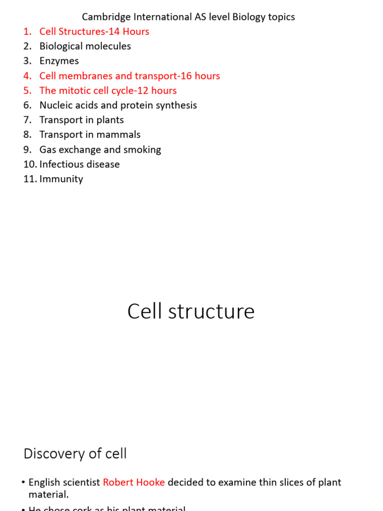 Cell Structure-1 | PDF