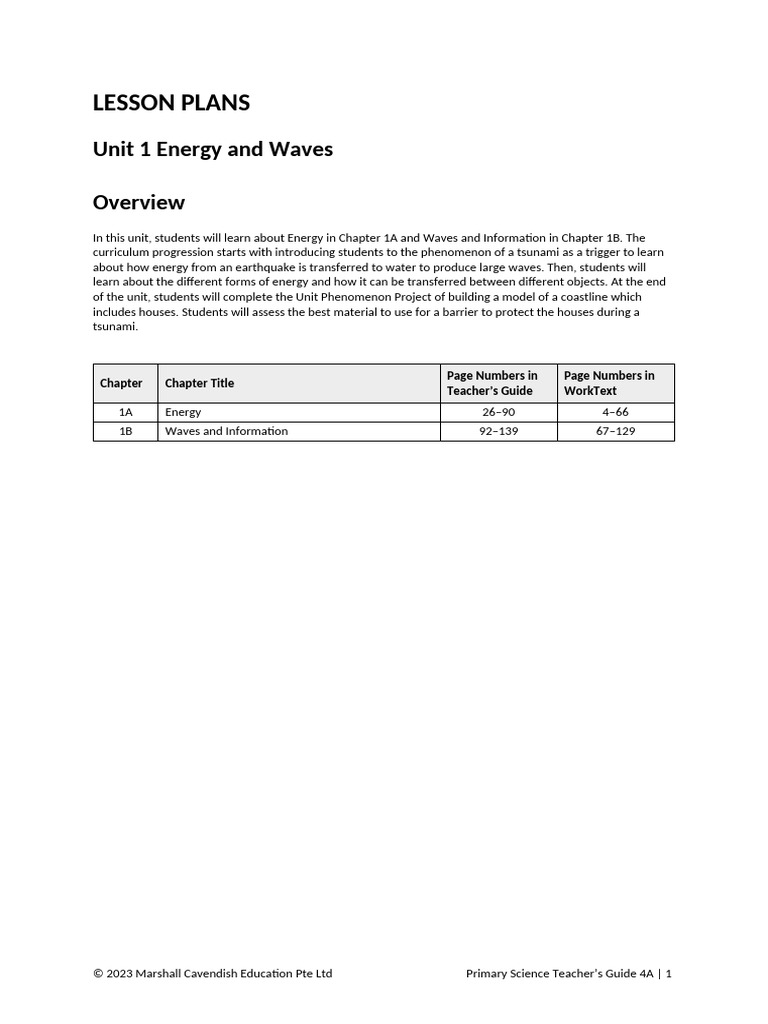 01 NGSS TG G4A U1 Intro | PDF