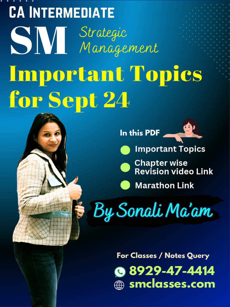 SM Important Question Sep 24 by Sonali Jain Maam | PDF