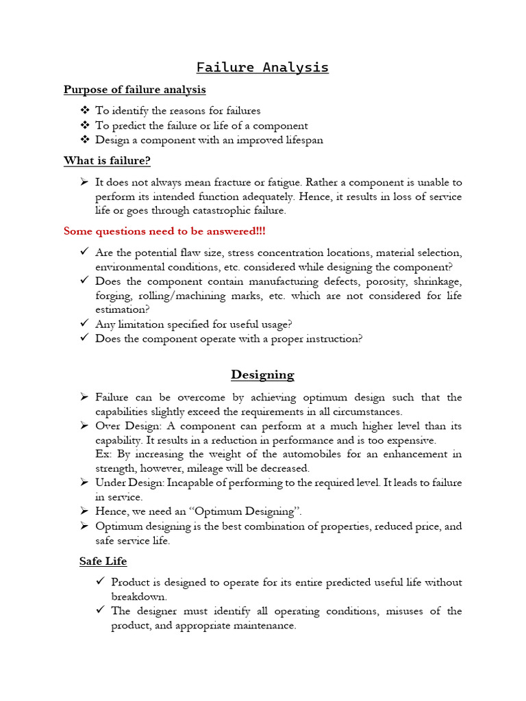 Failure Analysis | PDF