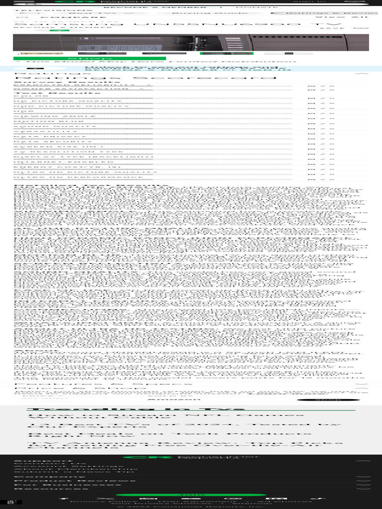 Samsung UN55NU6900 TV Review - Consumer Reports | PDF