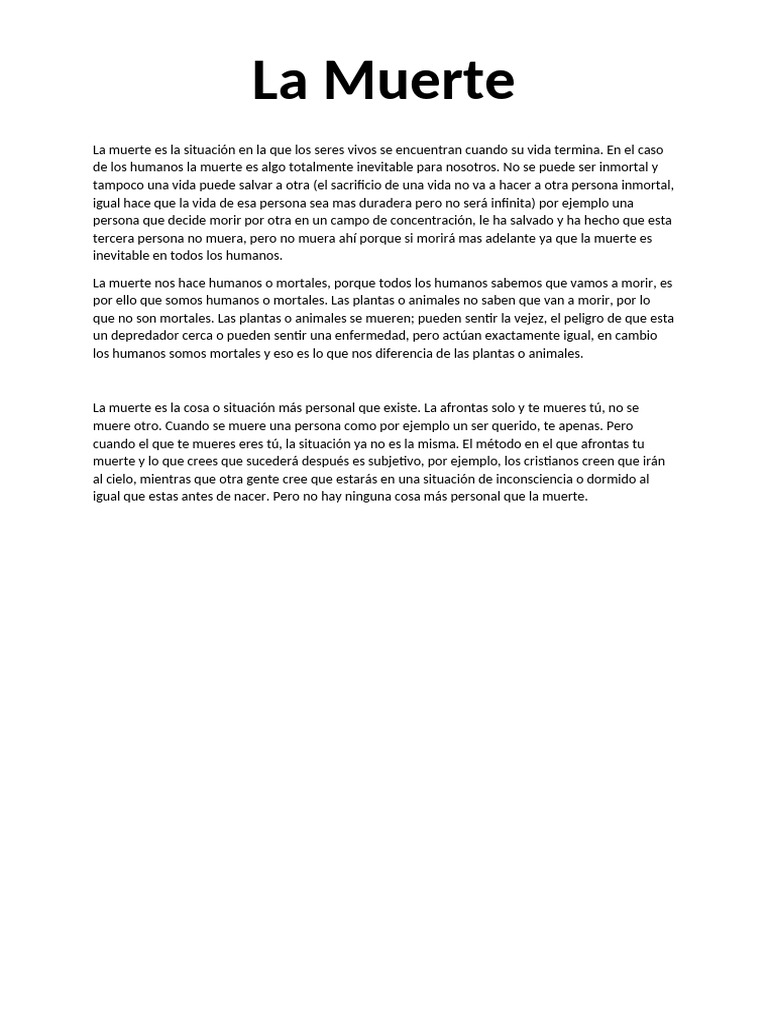 La muerte | PDF